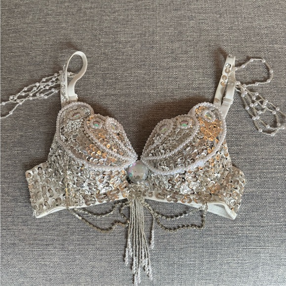 Intimates & Sleepwear | Rave Festival Silver Sequin Bra | Poshmark